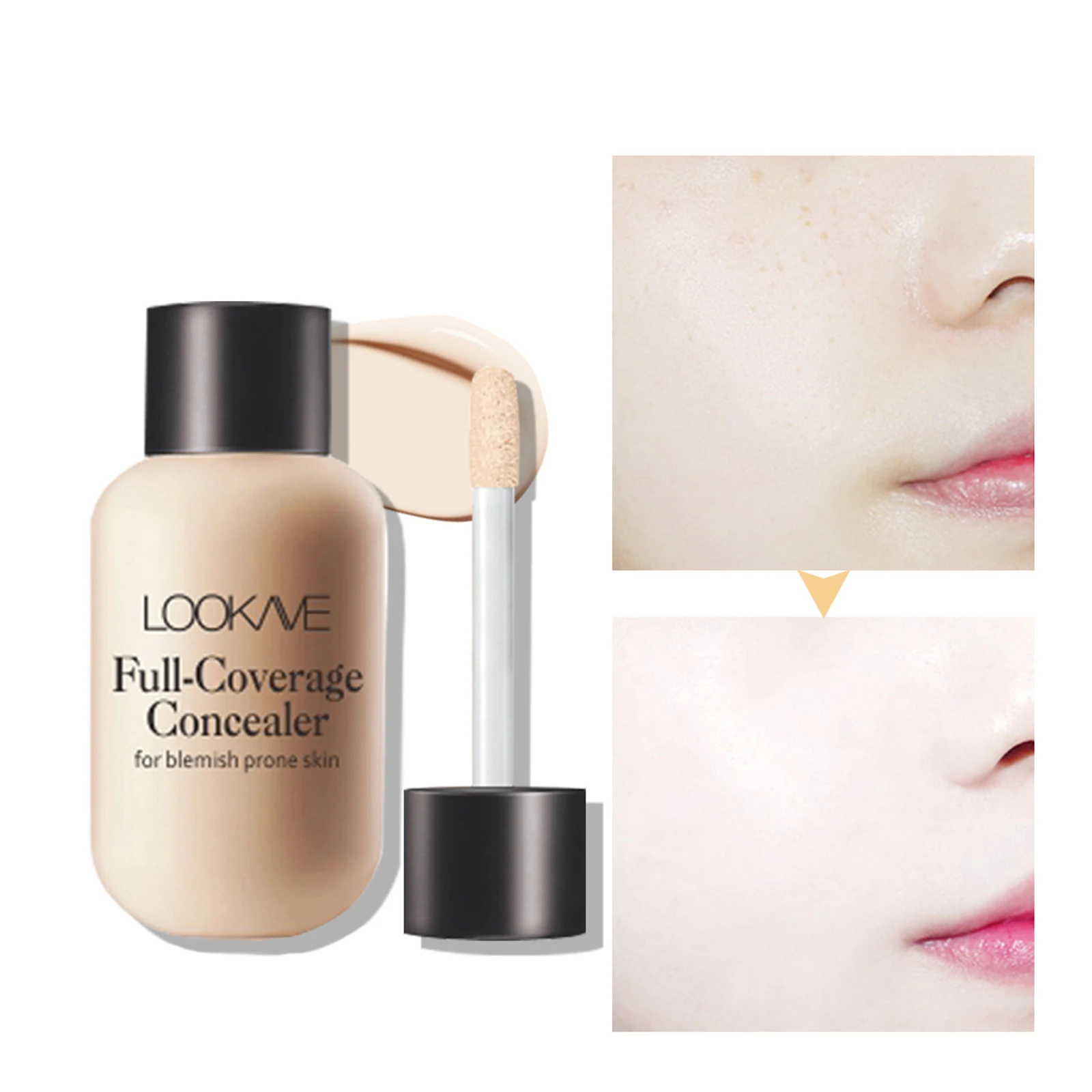 3 Colors Liquid Concealer Waterproof Matte Full Coverage Acne Scars ...