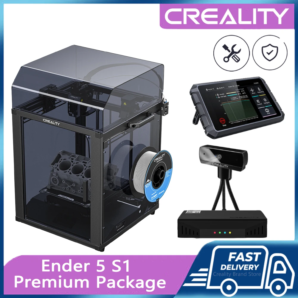 Creality Ender 5 S1 FDM 3D 프린터 세트, Creality Sonic 패드 포함, 아크릴 인클로저, WiFi ...