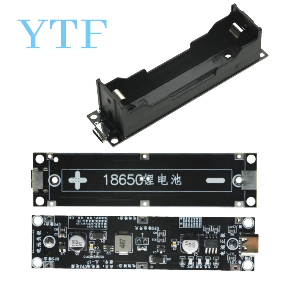 5V 9V 12V Type-C 18650 Lithium Battery Boost Step Up Module UPS ...