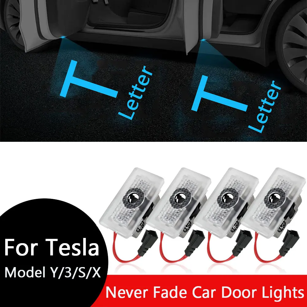 For-Tesla-Model-Y-3-S-X-Car-Door-LED-Logo-Projector-puddle-lights-Ultra ...