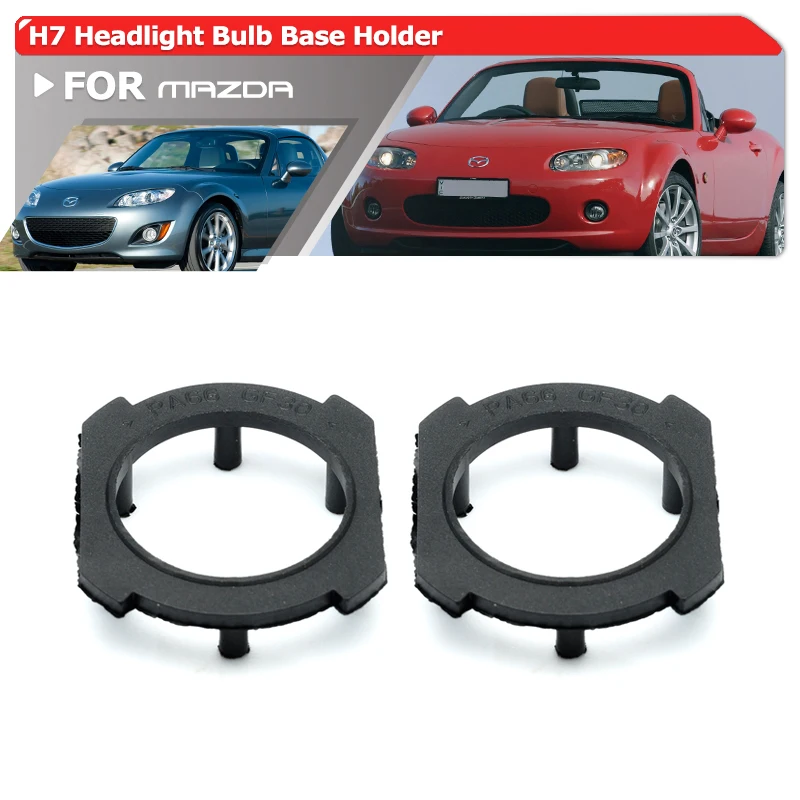 OE-Spec H7 Led Headlight Bulb Base Holders For Mazda 2 3 5 6 CX-7 MX-5 ...