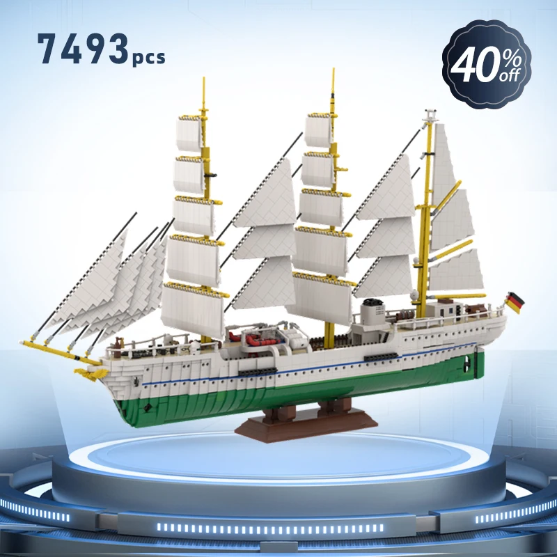 building-bricks-set-training-ship-military-sailboat-for-adults-German ...