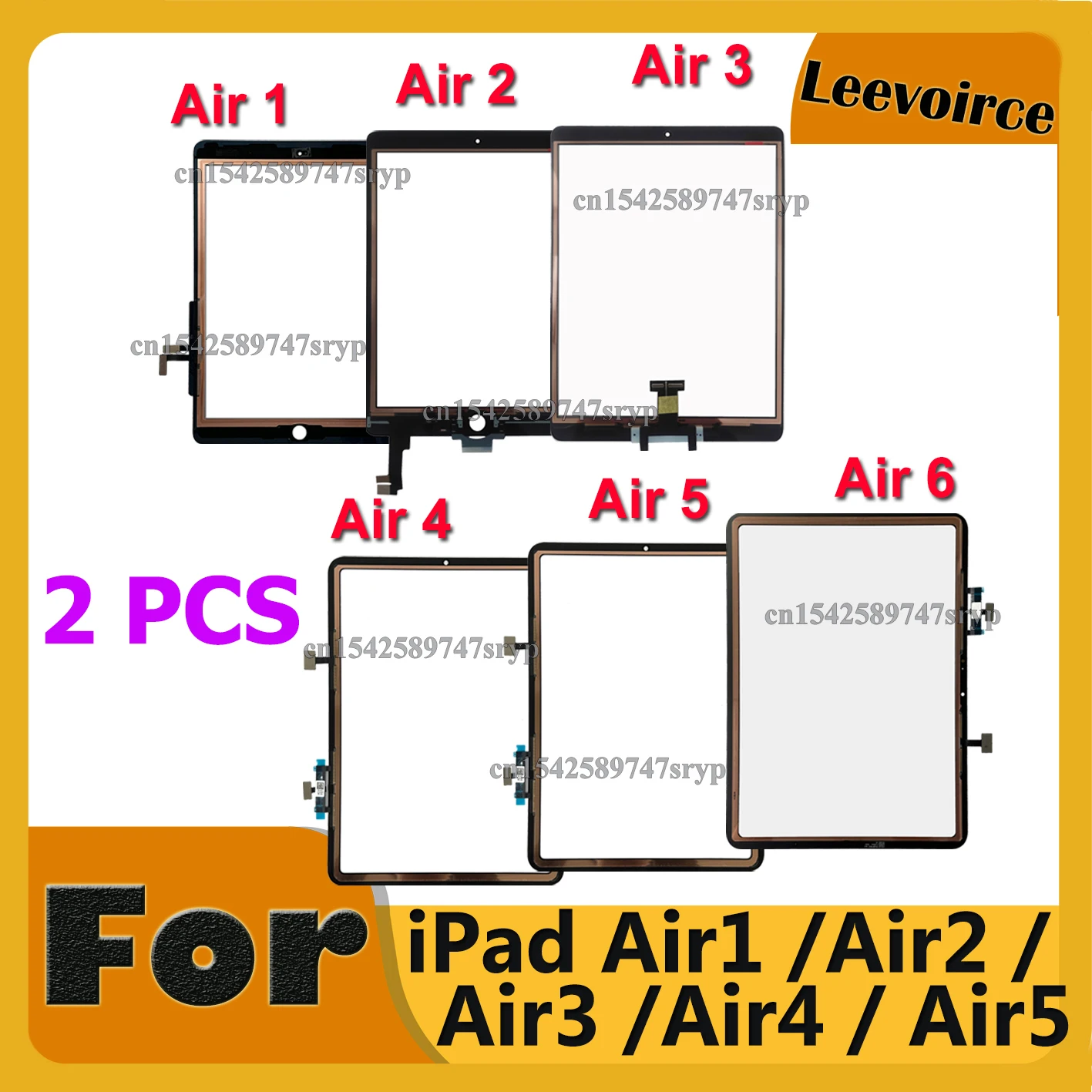 2PCS For iPAD Air 1 AIR2 AIR 3 4 5 6 A1475 A1567 A2133 A2325 A2588 ...