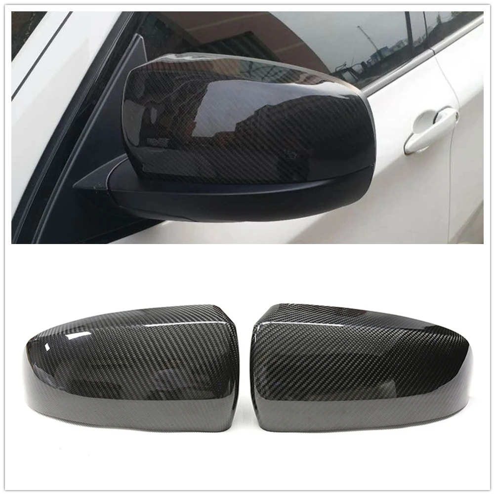 Carbon-Fiber-Mirror-Cover-Add-On-Car-Exterior-Rear-View-Rearview-Shell ...