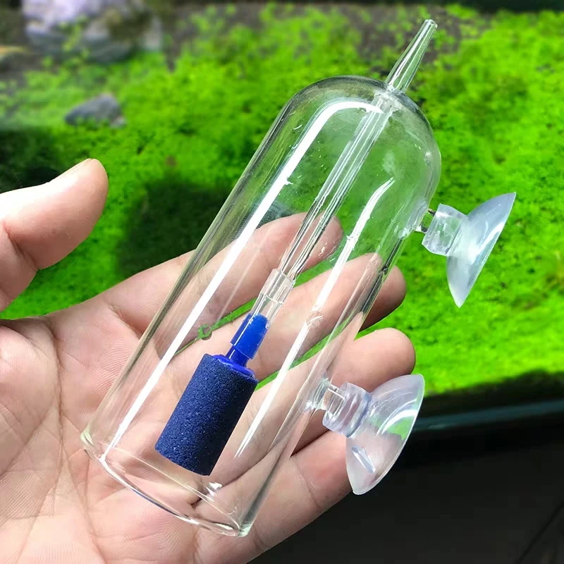Aquarium Air Pump Oxygen CO2 Diffuser Fish Tank Glass Aerator ...