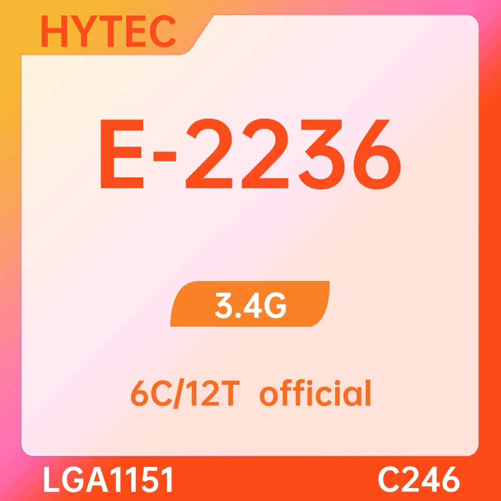 E 2236 SRF7G 3,4 GHz 6 núcleos 12 hilos 12MB 80W LGA1151 C246 ...