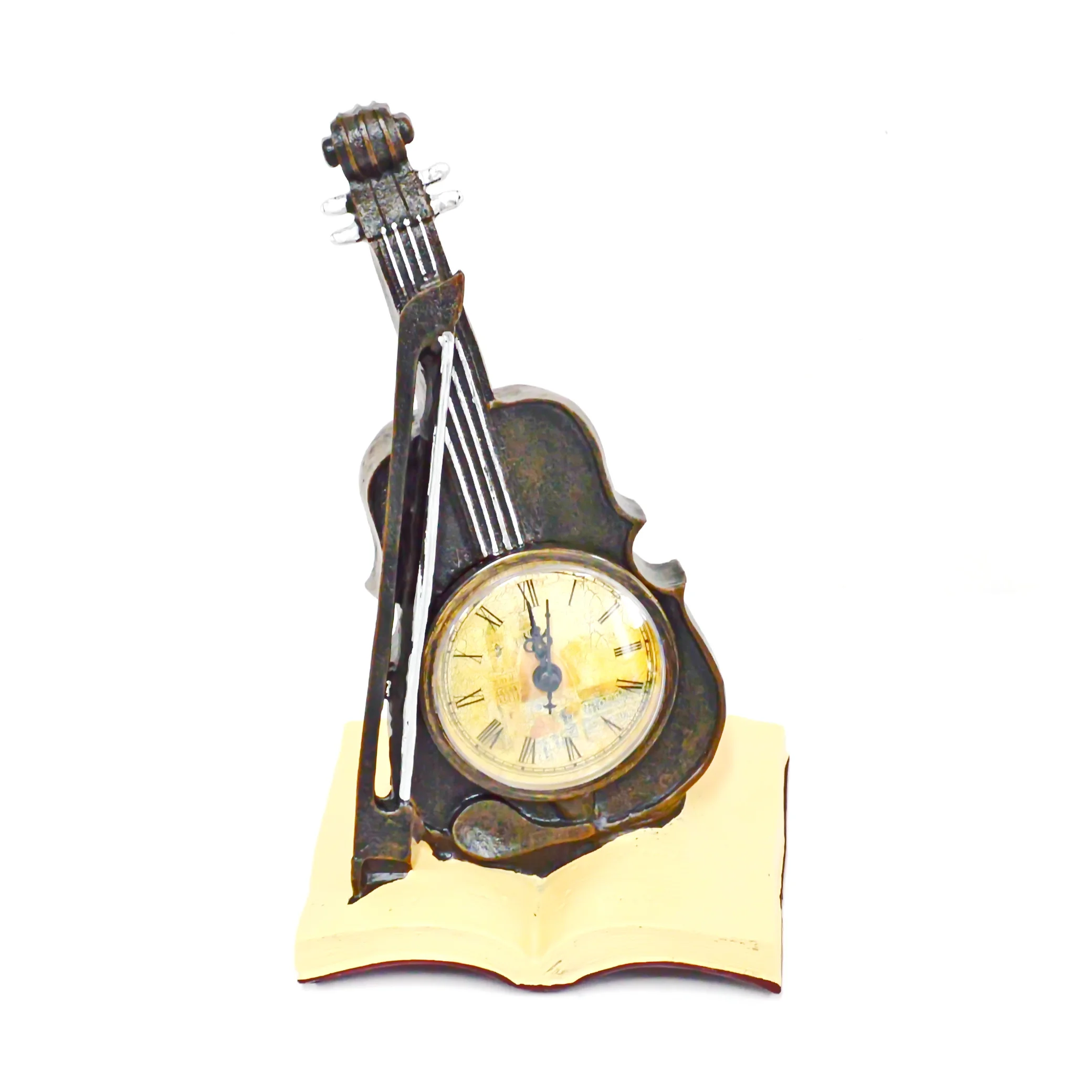 Violin Table Clocks As Accessories For Home Decor Vintage Desk Clock W ...