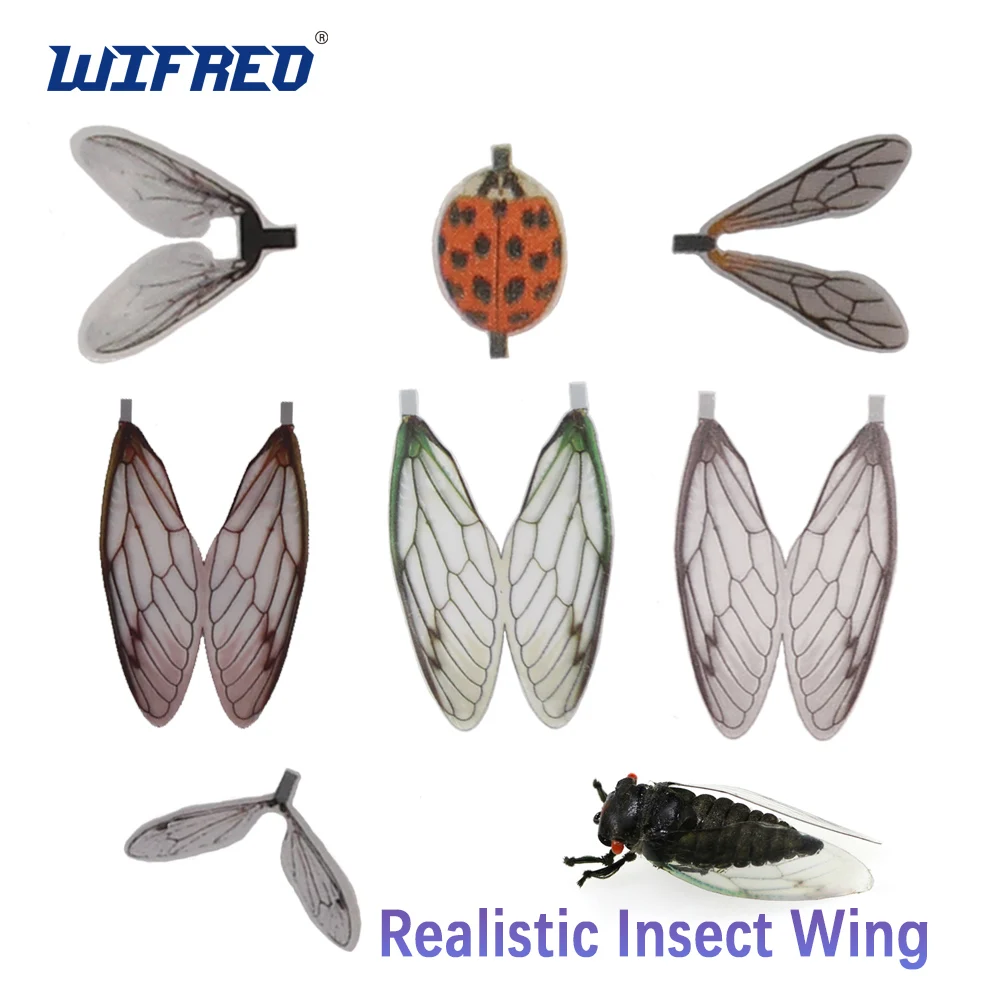 Wifreo-Realistic-Insect-Wing-Adult-Mayfly-Wings-Non-Adhesive-Trout ...