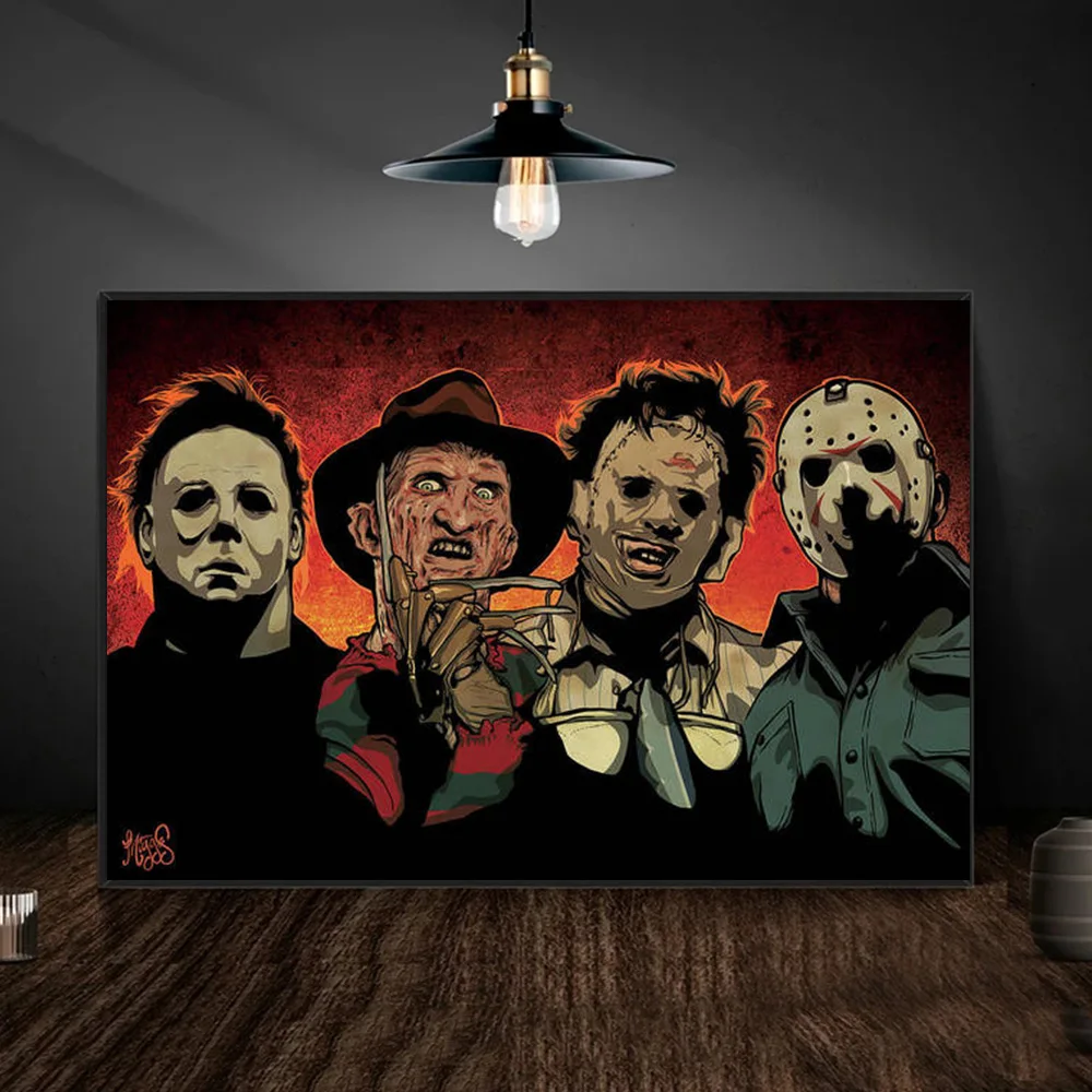 Classic Horror Movie Villians Poster Prints For Living Room Home Decor ...