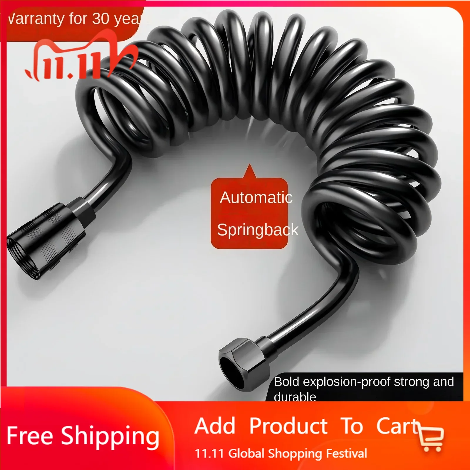 1-5m-2m-3m-telephone-line-shower-hose-PU-bathroom-spring-flexible-water ...