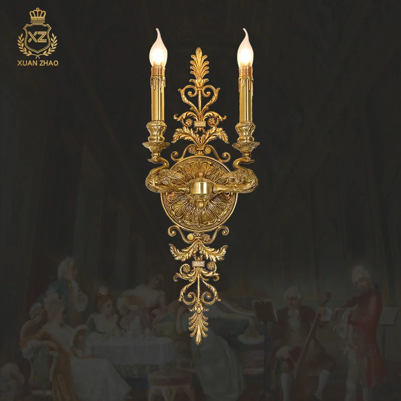 European-Classical-Wall-Sconce-Wall-Lamp-Antique-Copper-Porch-Lights ...