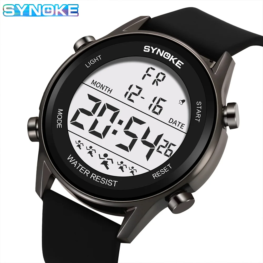 SYNOKE reloj deportivo multifunción para hombre, cronógrafo Digital con ...