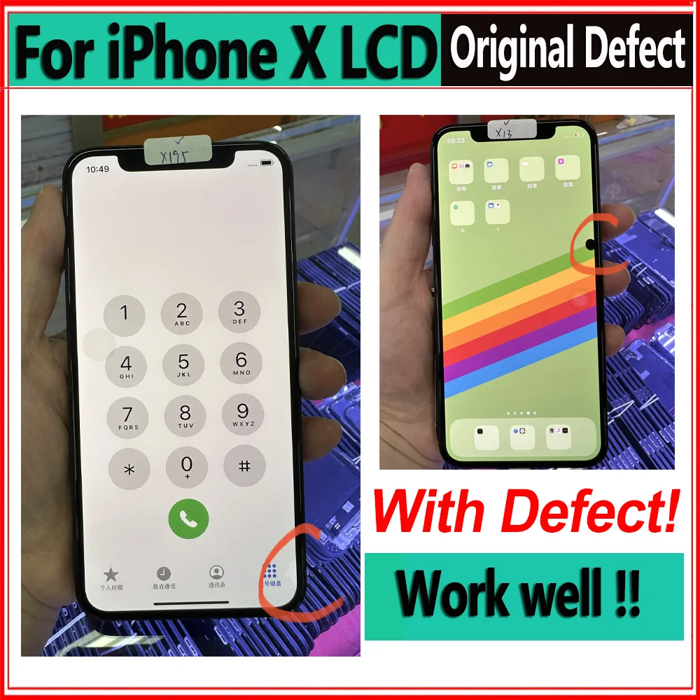 Original-Defect-For-Iphone-X-LCD-Display-Screen-Touch-Digitizer ...