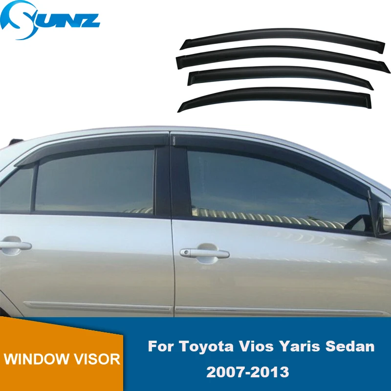 Side-Window-Deflector-For-Toyota-Vios-XP90-Yaris-Sedan-2007-2008-2009 ...