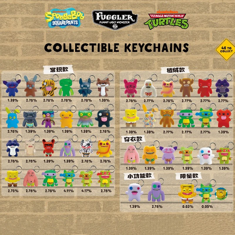 Fuggler Key Chain Blind Box 2 Generation Teeth Monster Teenage Mutant ...