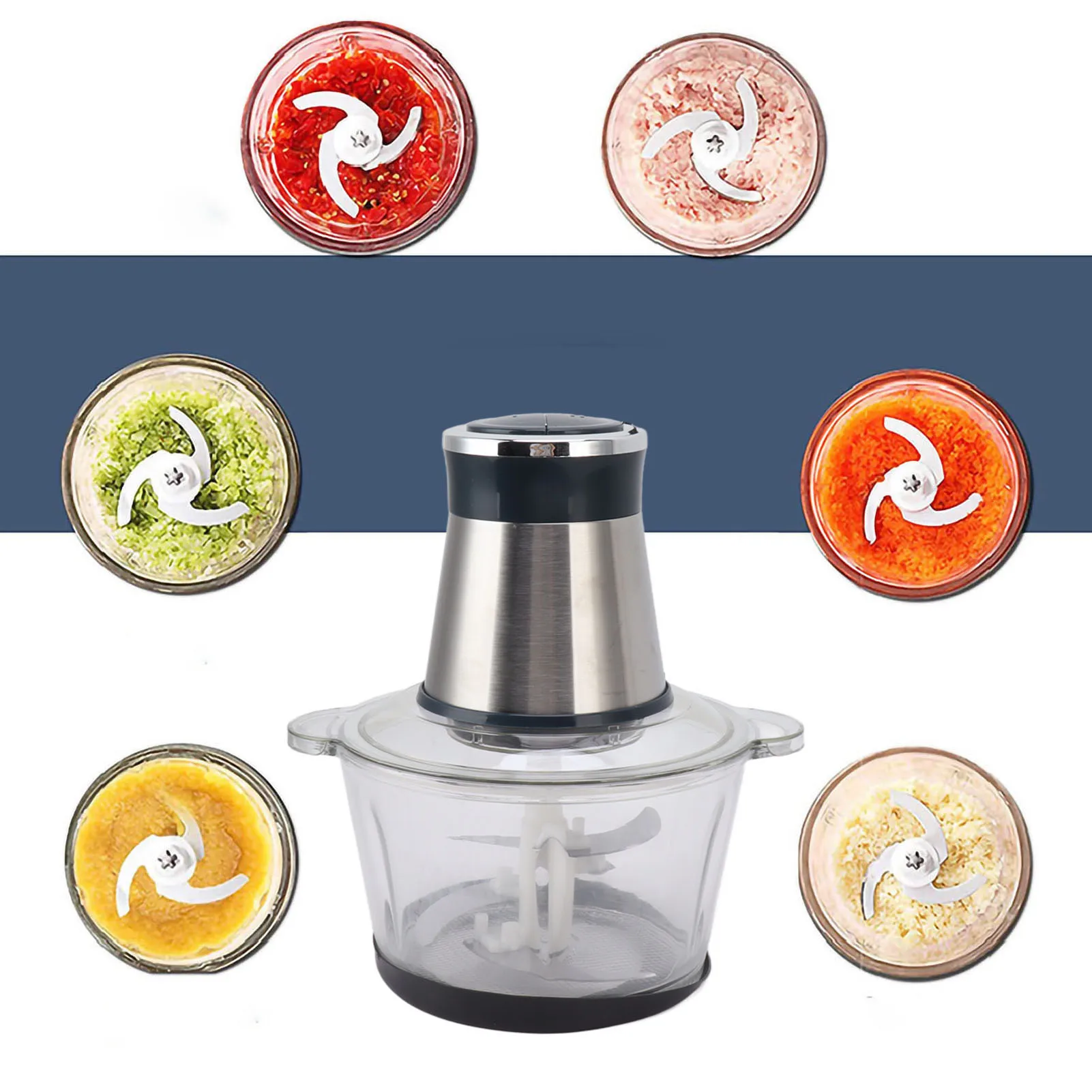 450W-Electric-Food-Chopper-Multifunction-2L-Meat-Grinder-Vegetable ...