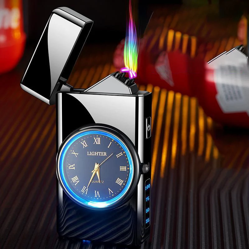 Quartz-Dial-Led-Lighting-Dual-Arc-Power-Display-Usb-Real-Watch-Charging ...