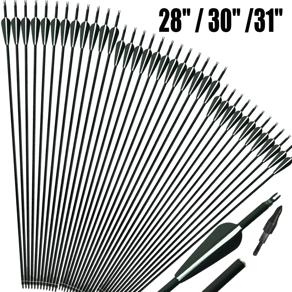 Carbon Arrow 28 Inch 30 Inch 31 Inch Spine 500 with Replaceable ...