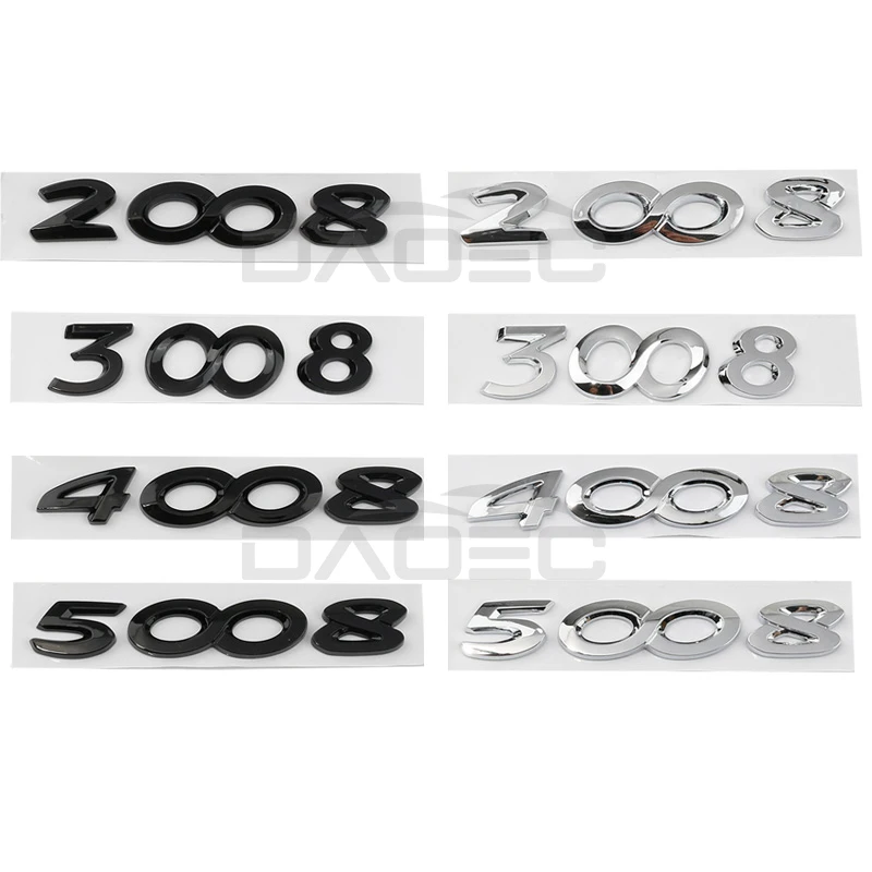 Auto 3D Abs Boot Kofferbak Chrome Letters Logo Badge Emblem Decals ...