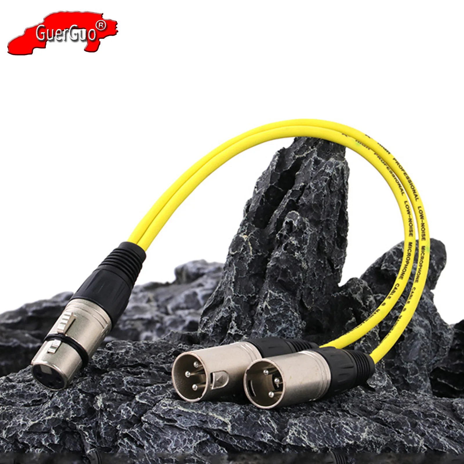 XLR-Splitter-Y-Cable-Pro-3Pin-XLR-Female-to-Dual-XLR-Male-Adapter ...