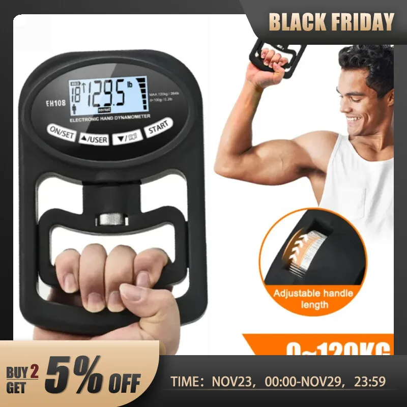 Grip-Strength-Tester-265Lbs-120Kg-Digital-Hand-Dynamometer-Grip ...