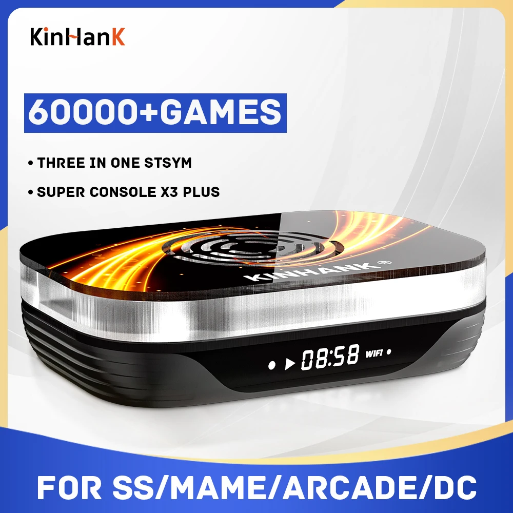 KinHank-Super-Console-X3-Plus-com-60000-Jogos-Retros-Console-de ...
