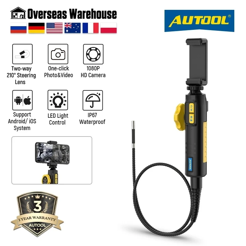 AUTOOL-SVB302-Car-Industrial-Endoscope-Automotive-Inspection-Camera-USB ...
