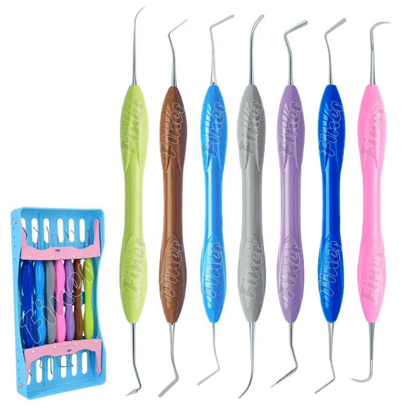 7pcs-lot-Dental-Resin-Spatulas-Silicone-Handle-Aesthetic-Restoration ...