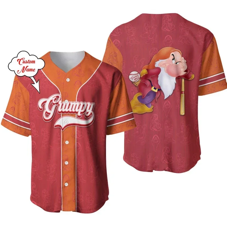 Angry-Grumpy-Dwarf-Baseball-Jersey-Red-Stripes-Patterns-Disney-Baseball ...