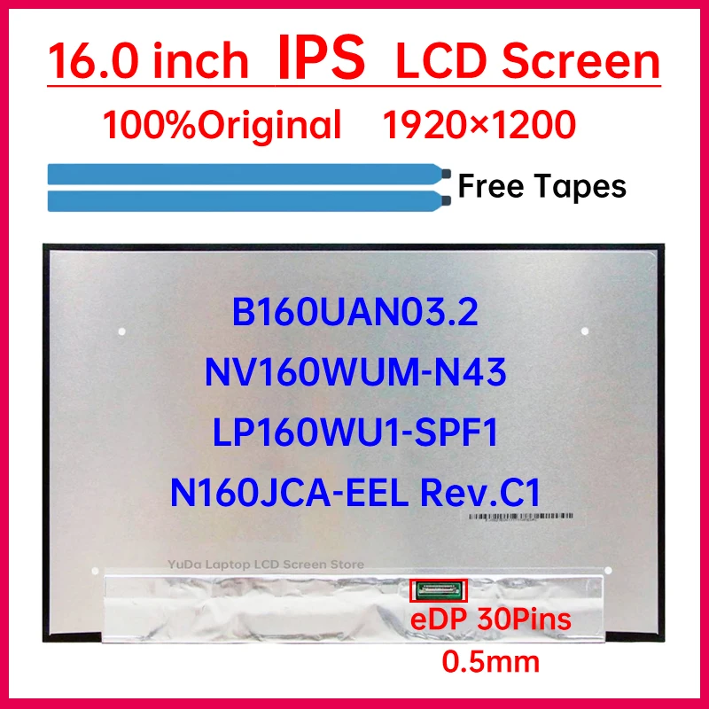 16-inch-Laptop-LCD-Screen-B160UAN03-2-NV160WUM-N43-LP160WU1-SPF1 ...