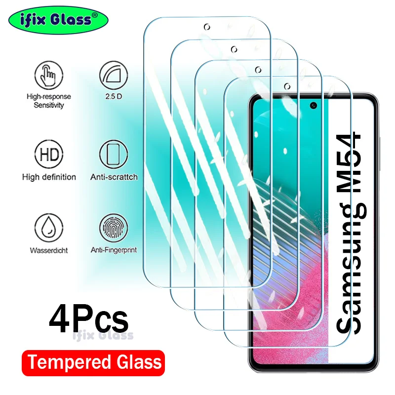 4Pcs-Tempered-Glass-For-Samsung-Galaxy-M54-M53-M62-M52-M42-M51-M40-5G ...