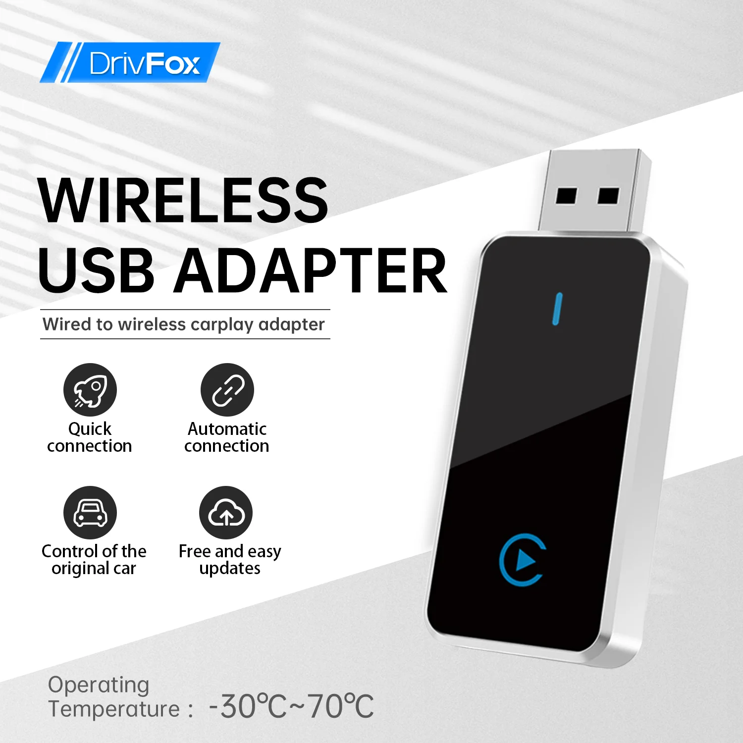 Drivfox-Wireless-Carplay-Adapter-Universal-USB-Portable-Carplay-Dongle ...