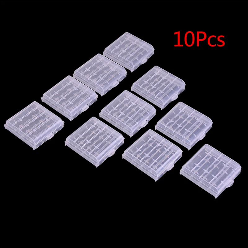 10pcs-4-Slots-AA-AAA-Plastic-Battery-Holder-Storage-Box-Battery-Case ...