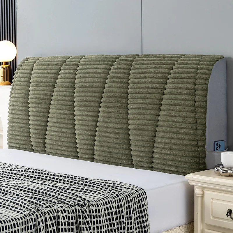 All-inclusive Winter Thicken Quilted Bed Head Cover Soft Velvet ...