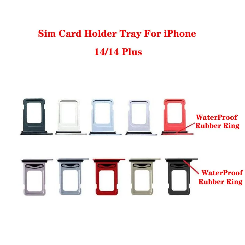 For-iPhone-14-Plus-Single-Dual-Sim-Card-Socket-Holder-Slot-Tray-Reader ...