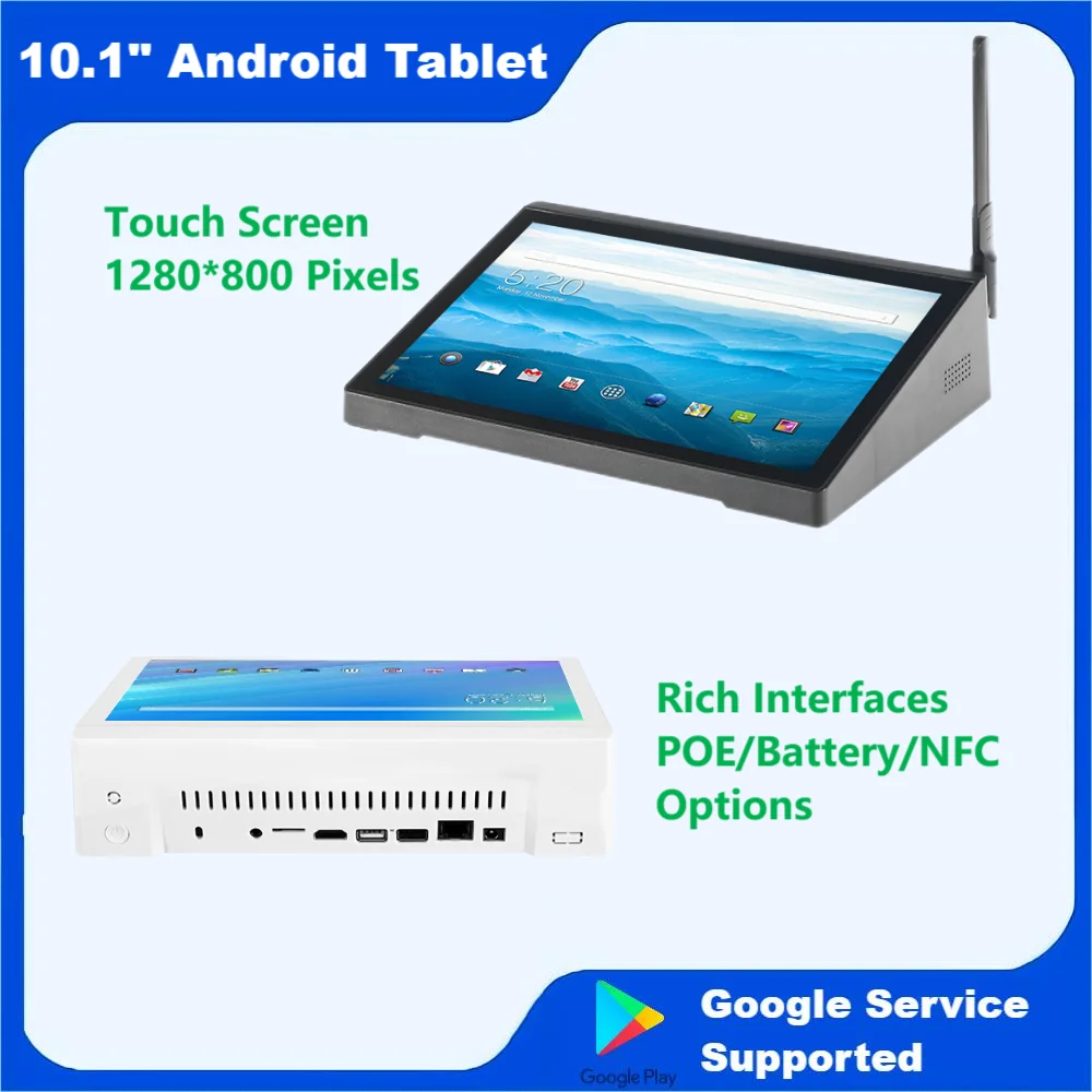 10.1 Inch Desktop Android Tablet With Battery Touch Screen POS ...