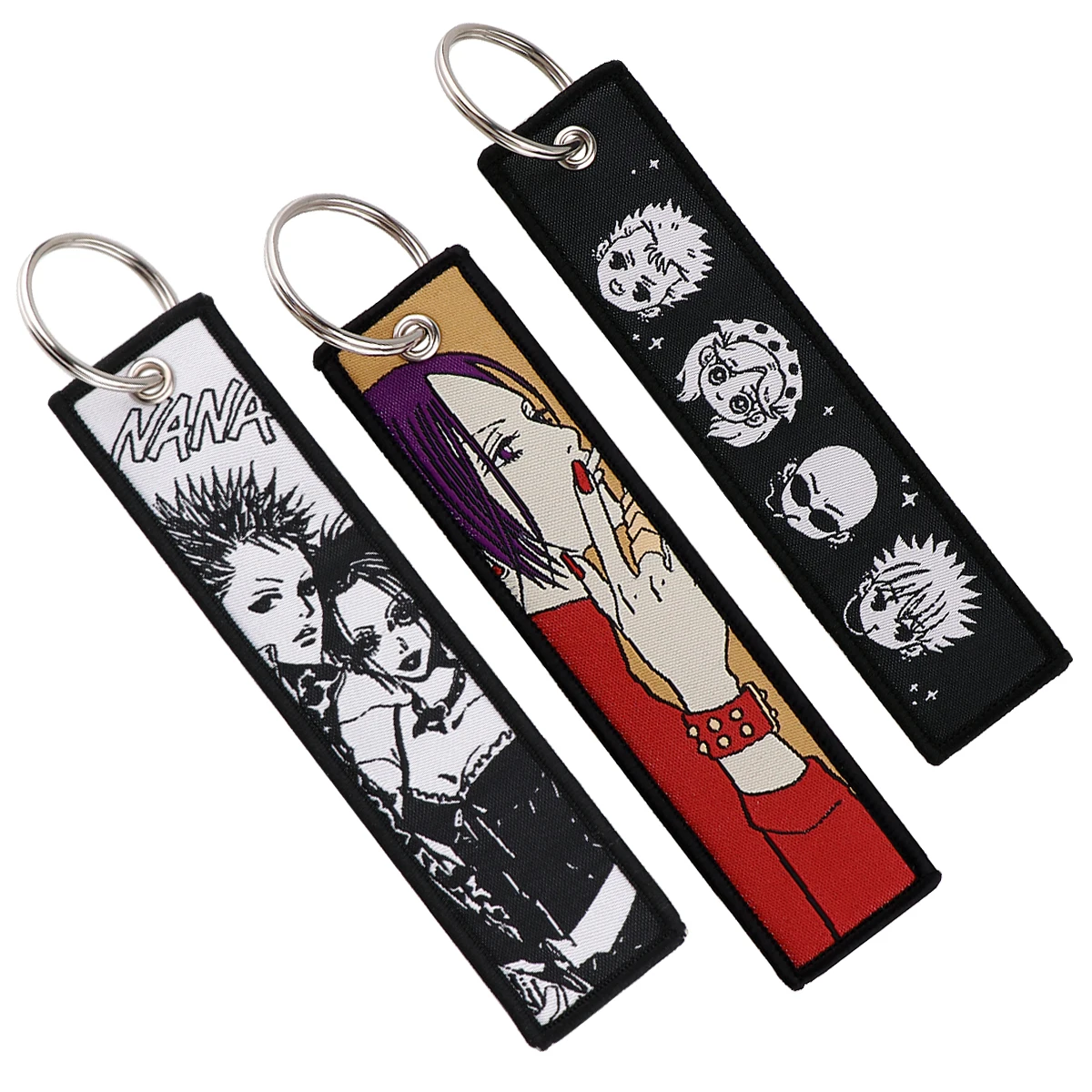 Japanese-Anime-Keychain-For-Motorcycles-and-Cars-Manga-Embroidery-Key ...