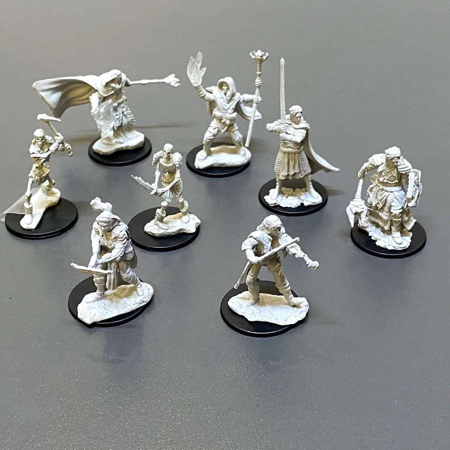 8PCS WZK Pathfinder Skeletons Elf Male Wizards Bard Dwarf Cleric Board ...