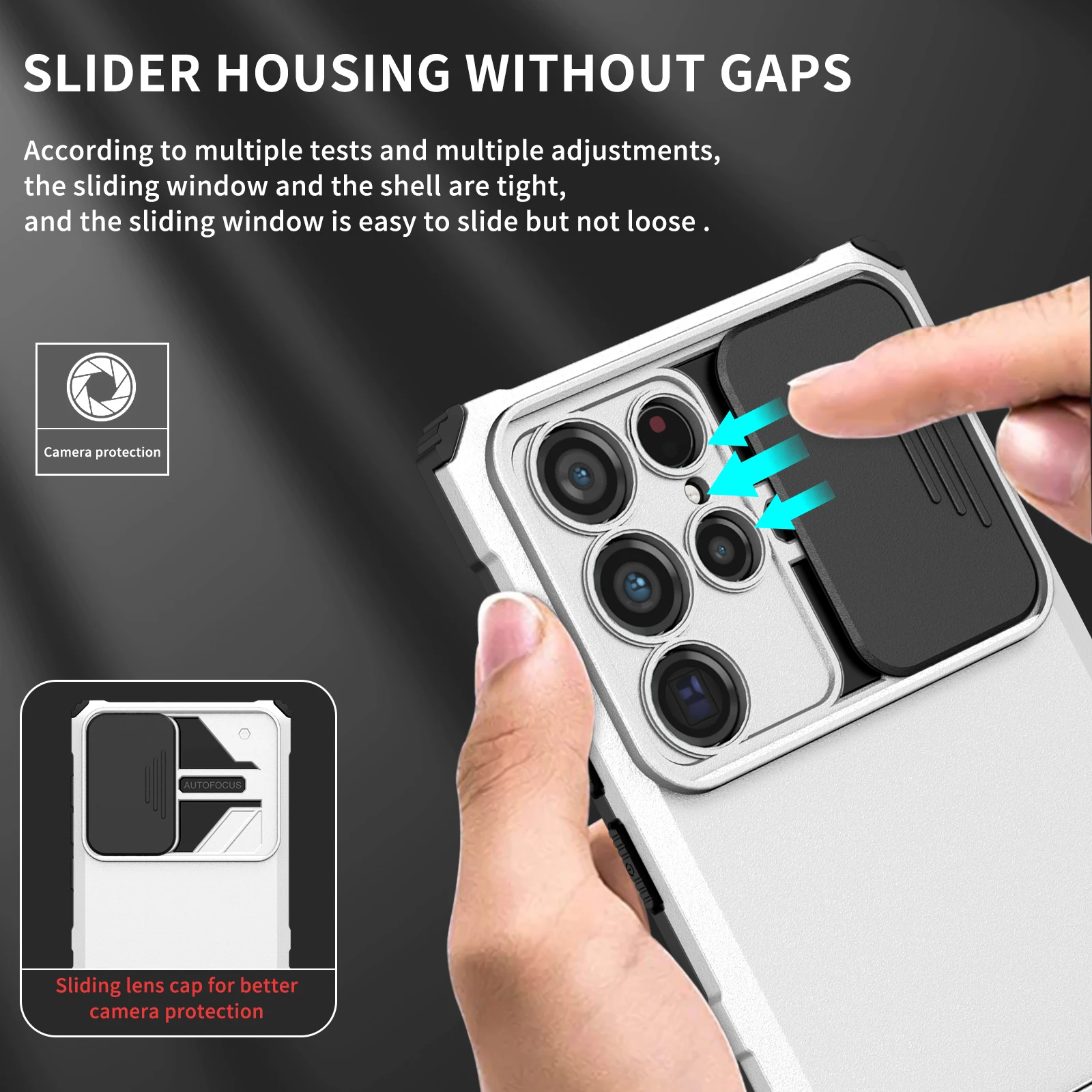 Ultimate Shockproof Phone Case with Slide Camera Lens Protection ...