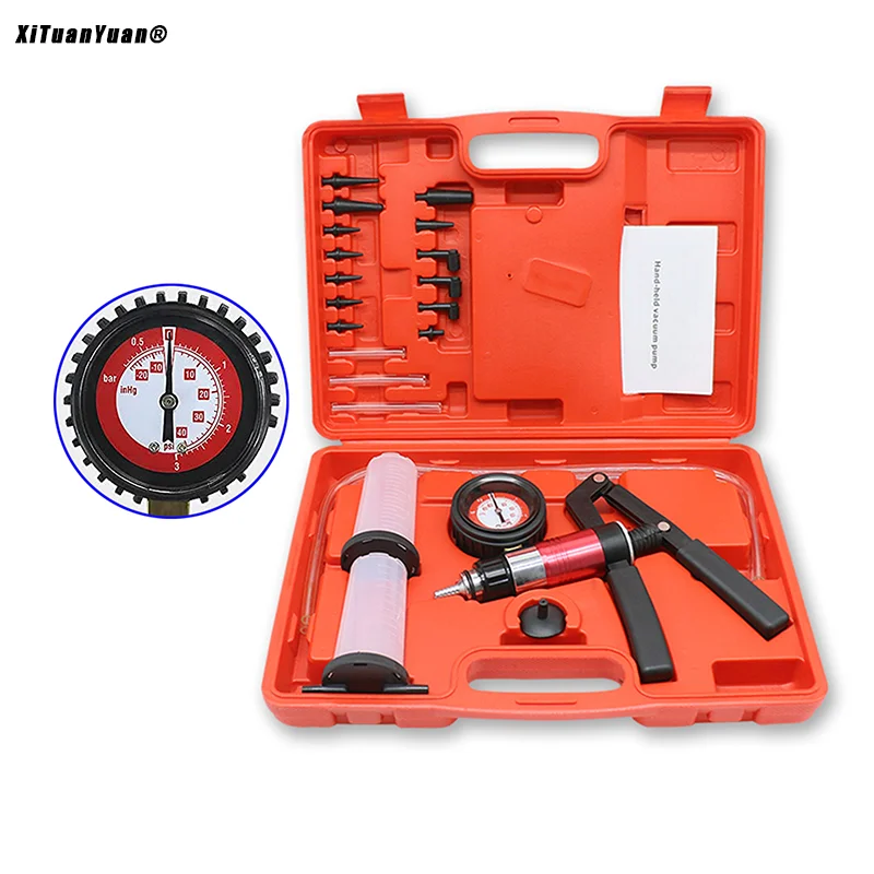 Auto Hand Held Vacuum and Pressure Pump Tester Brake Clutch Fluid ...
