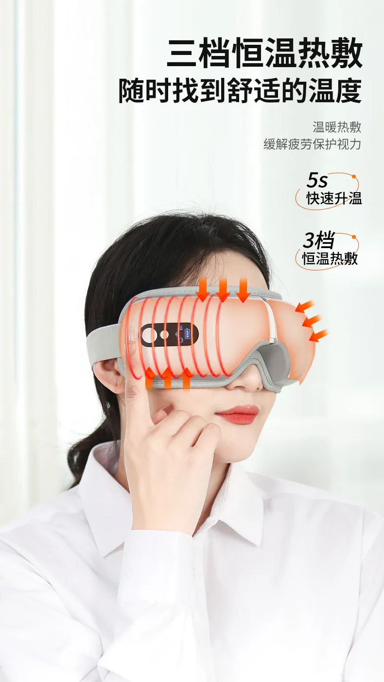 Musique de luxe - Lunettes de massage oculaire électrique pliables ...