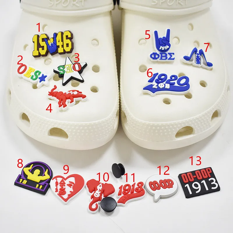 100pcs 1946 OOP 1913 Zeta Elephant OES Styles PVC Croc Charm OPB079 ...