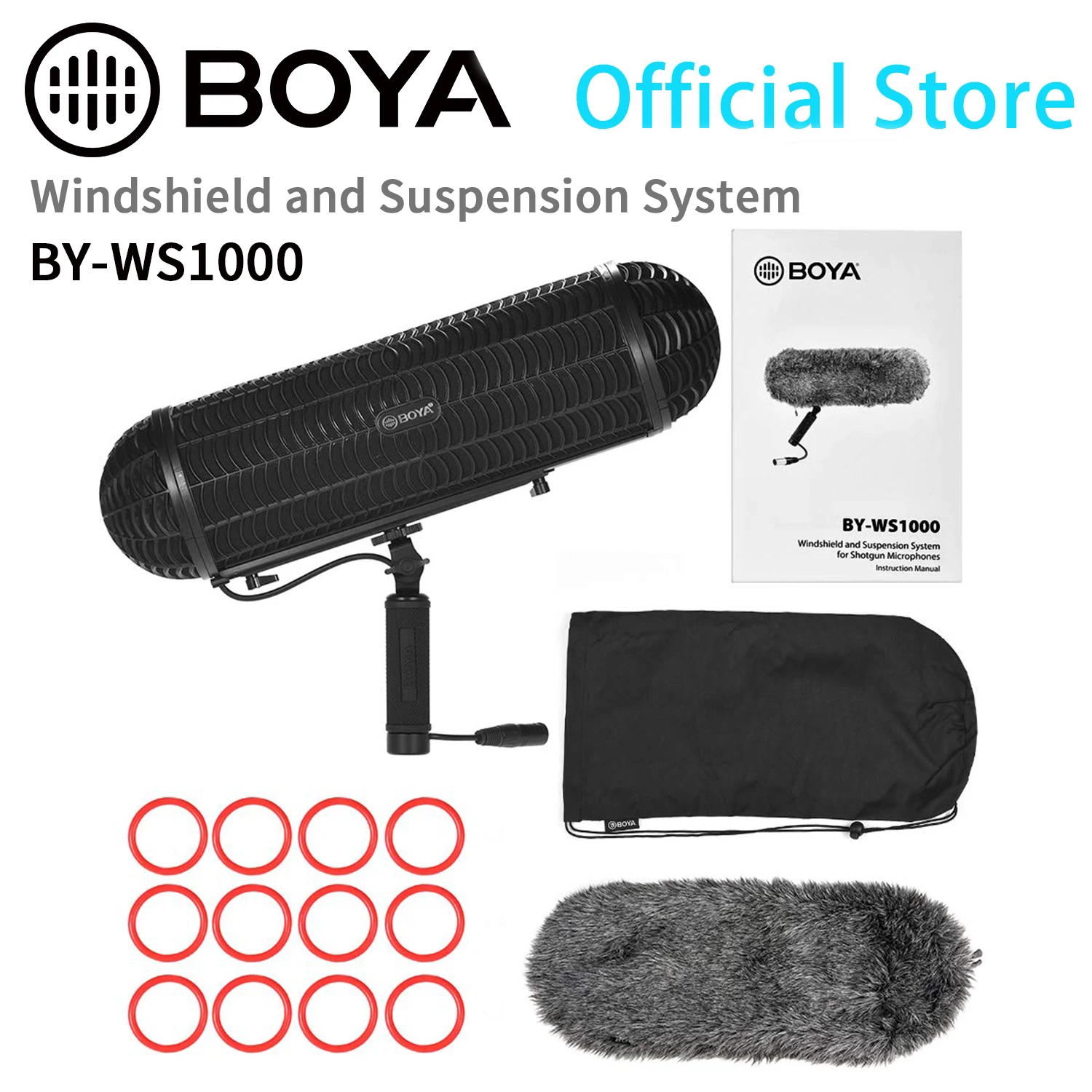 Microphones Blimp Windshield Suspension System | Boya Shotgun ...