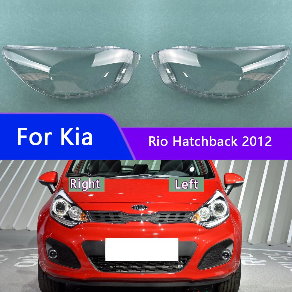 For-Kia-Rio-Hatchback-2012-Headlight-Lens-Cover-Transparent-Lampshade ...