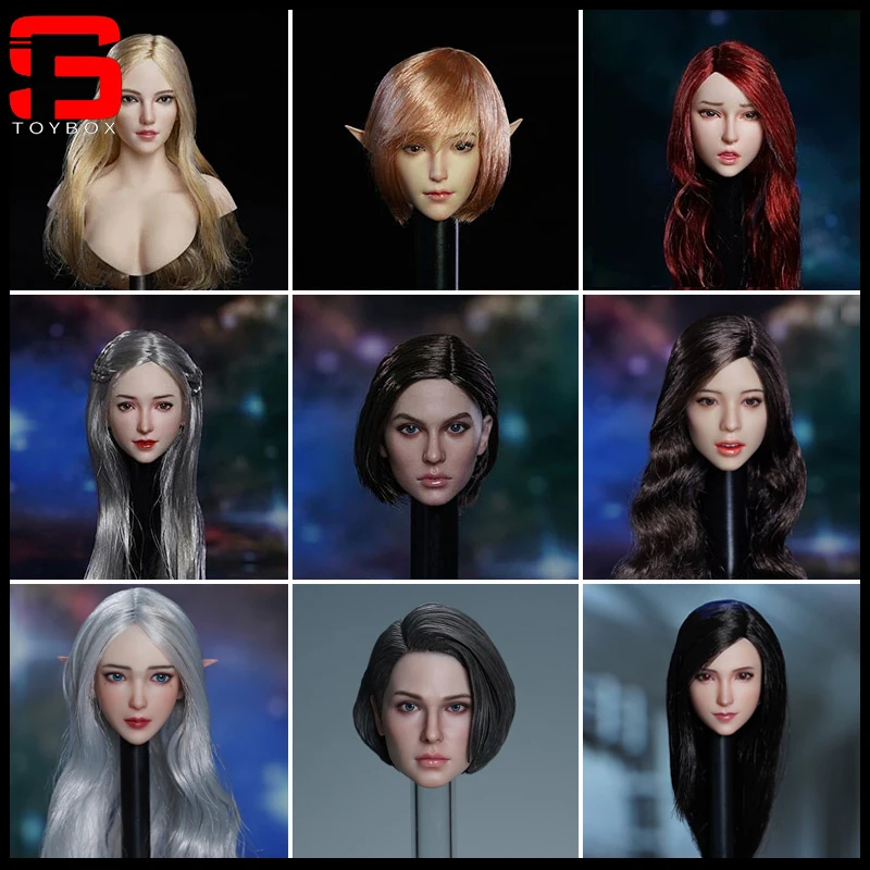 SUPER DUCK Series 1/6 Scale Long Blond/Black Curls Short Hair Beauty ...