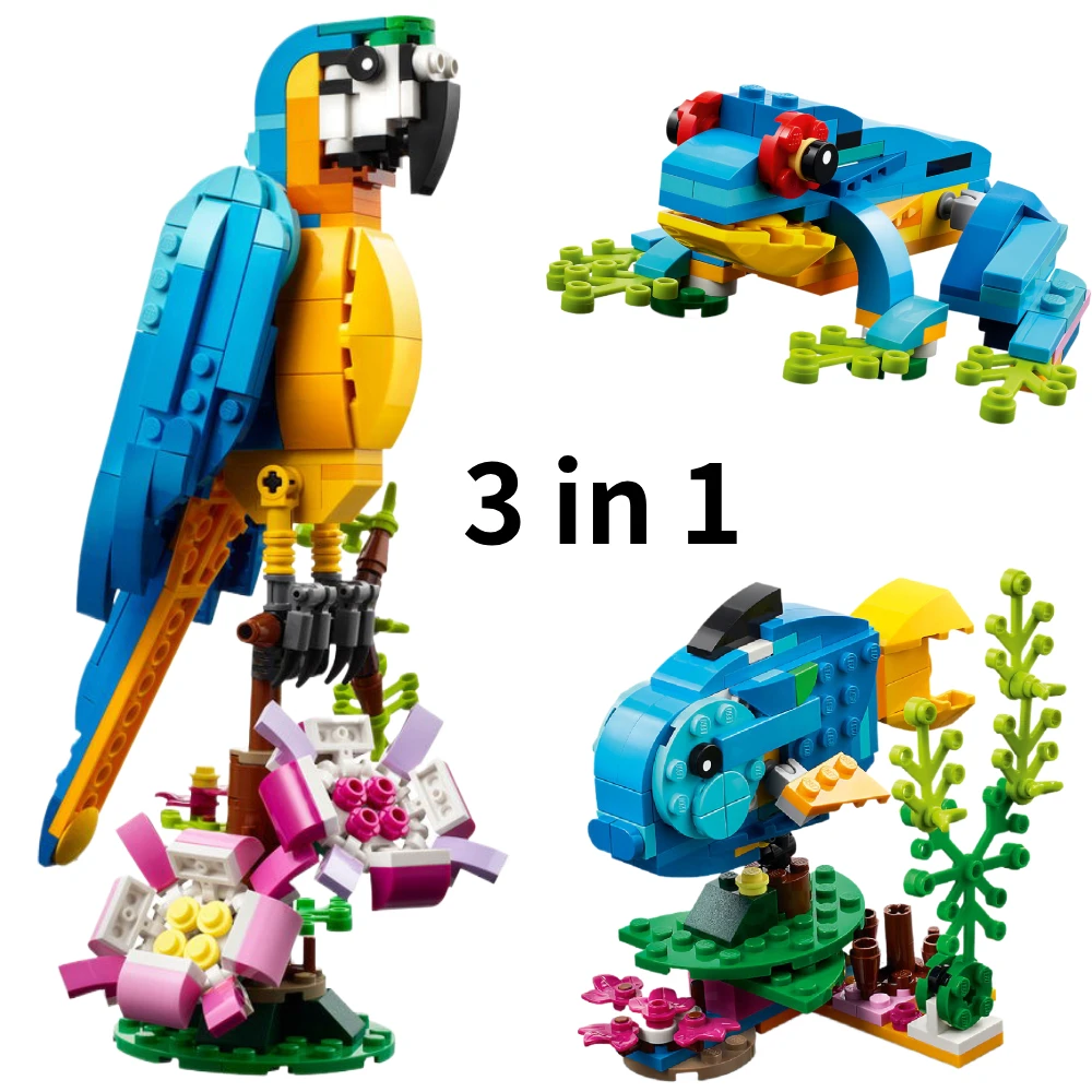 Lego 3 In 1 Sets Animal Flowers Building Set For Kids 6+, 3 In 1 ...
