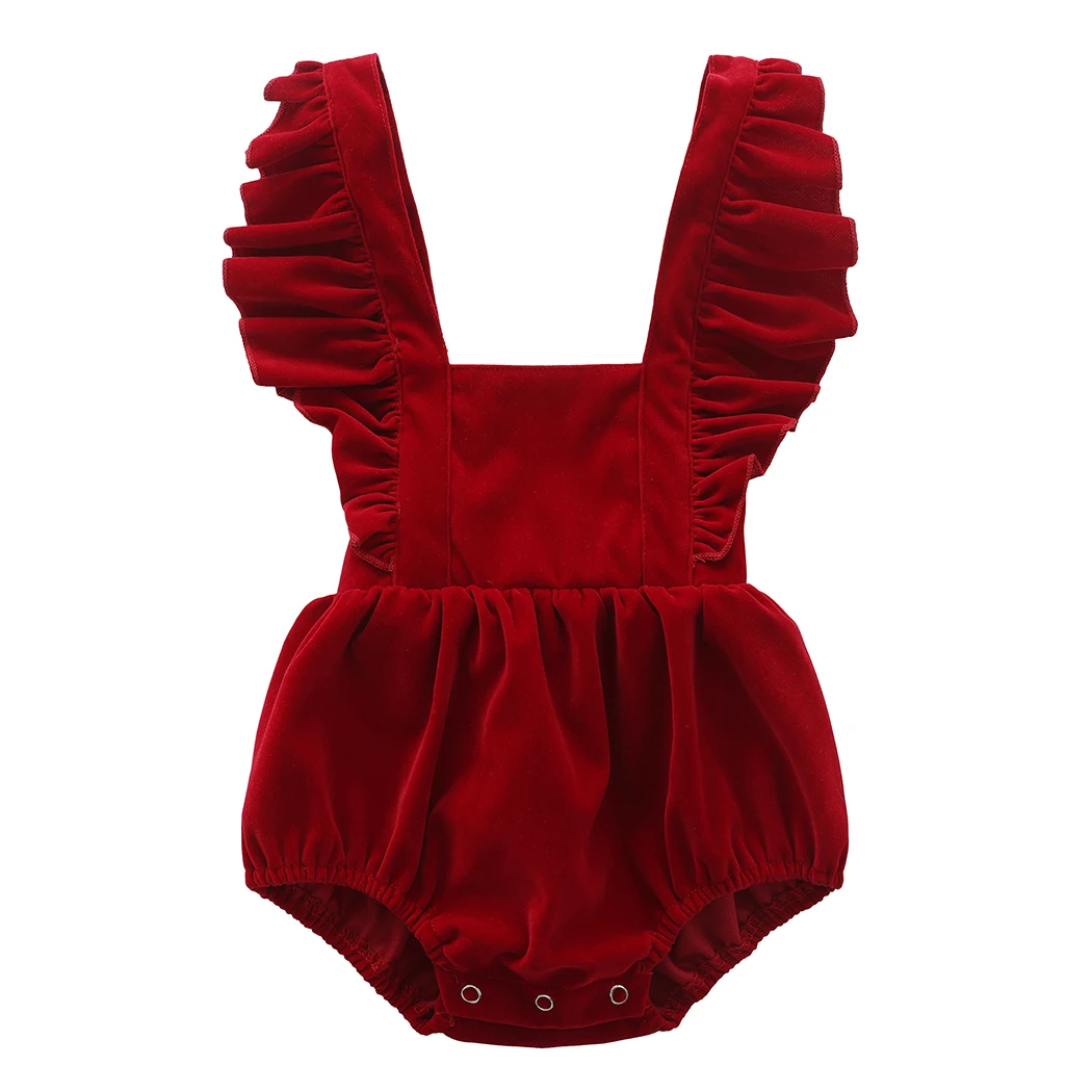 Christmas-Velvet-Baby-Girls-Romper-Fall-Winter-Ruffles-Lace-Sleeveless ...
