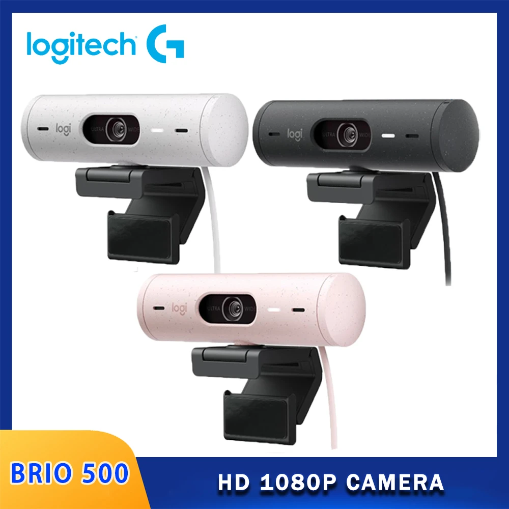 World Premiere Logitech Brio 500 Webcam Light Correction Full Hd 1080p ...