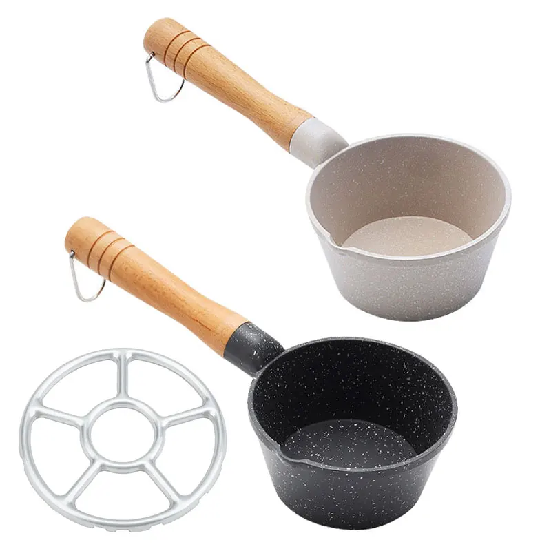 Nonstick-Mini-Sauce-Pan-Small-Soup-Pot-Milk-Pan-Wooden-Handle-Hot-Oil ...