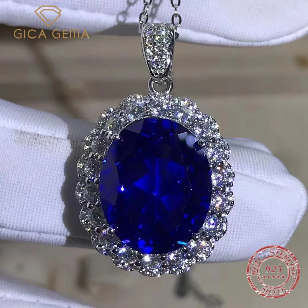 Gica-Gema-100-925-Sterling-Silver-15-CT-Royal-Blue-Lab-Sapphire ...